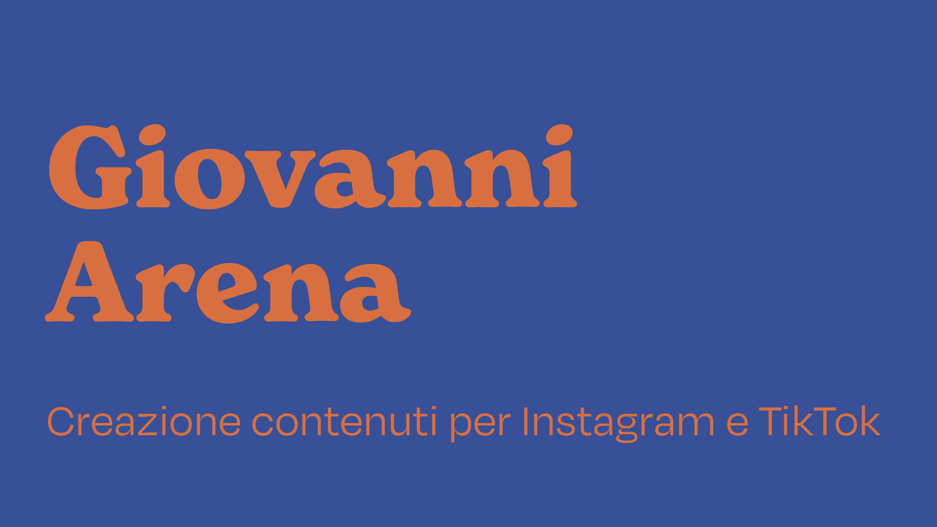 Content Creation con Giovanni Arena - Hubove Studio